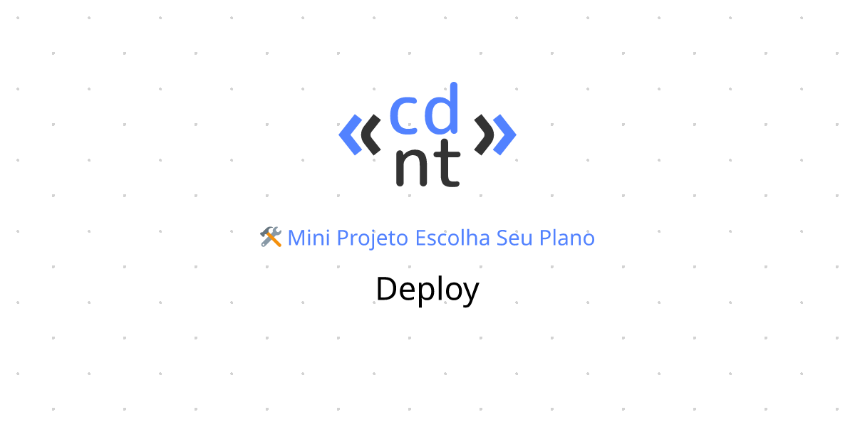 Deploy | Escolha seu plano | Codante.io